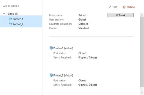 Create Pairs Of Virtual Ports
