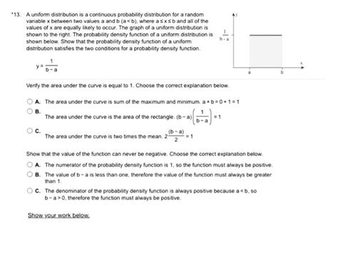 Solved A Uniform Distribution Is A Continuous Chegg