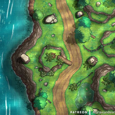An Encounter Map With A Road [30x30] [art] R Dnd