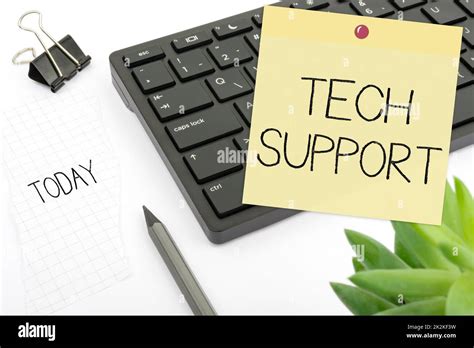 Handwriting Text Tech Support Word Written On Assisting Individuals