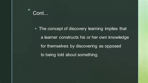 Jerome Seymour Bruner Discovery Learning Theory Ppt