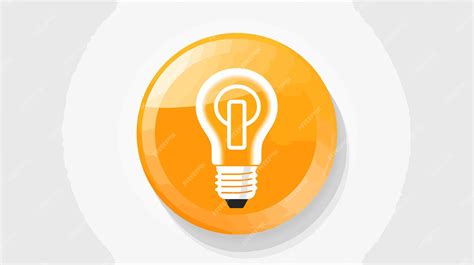 Orange Hint Bulb Interface Icon Vector Pictogram Premium Ai Generated