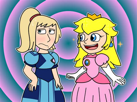 Princess Samus And Princess Peach By Toad900 On Deviantart