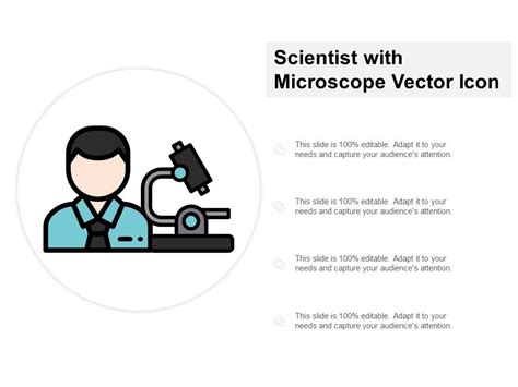 Scientist With Microscope Vector Icon Ppt Powerpoint Presentation Show