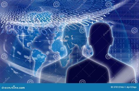 Digital Binary Code On Dark Bg With Question Mark Vector Illustration