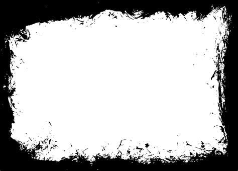 4 Grunge Rectangle Frame PNG Transparent Vol 5 OnlyGFX