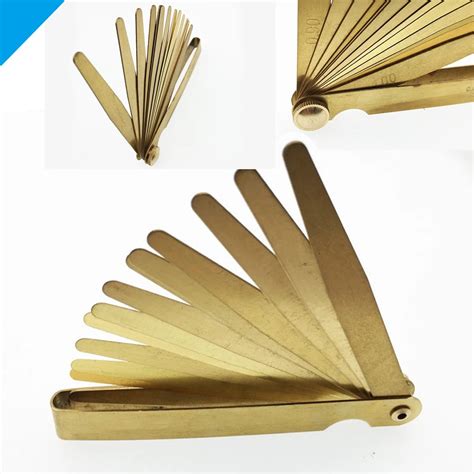 1320 Blades Metric Thickness Feeler Gauge 005 1mm Brass Measuring