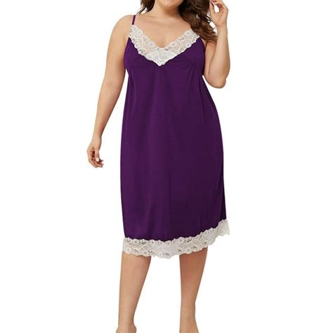 Newonne Newonne Womens Plus Size Spaghetti Strap Sleeveless Lace