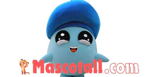 The Light Blue Raindrop Cartoon Mascot Costume