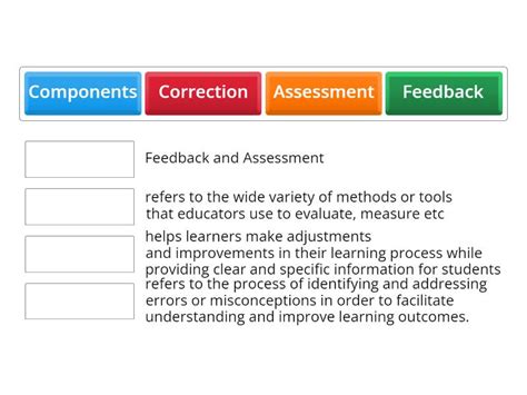 Feedback Matching Game Match Up