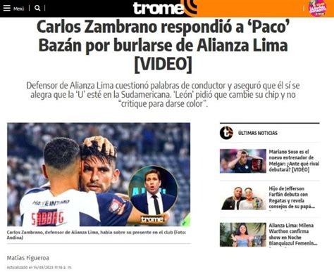 Alianza Lima En La Copa Libertadores 2023 Carlos Zambrano Respondió A
