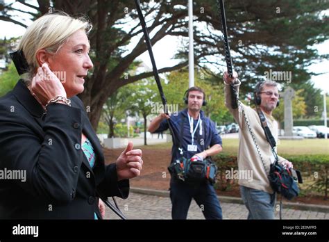 President Of Front National Fn Marine Le Pen Arrives At The Front