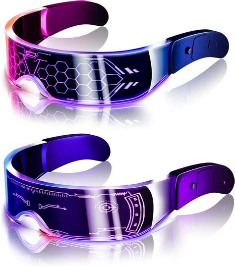Tanganan Led Visor Glasses 2pcs Led Light Up Glasses Neon