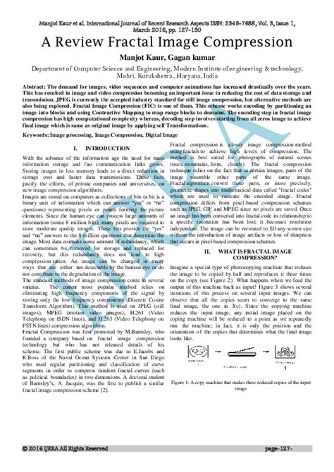 pdf a review fractal image compression