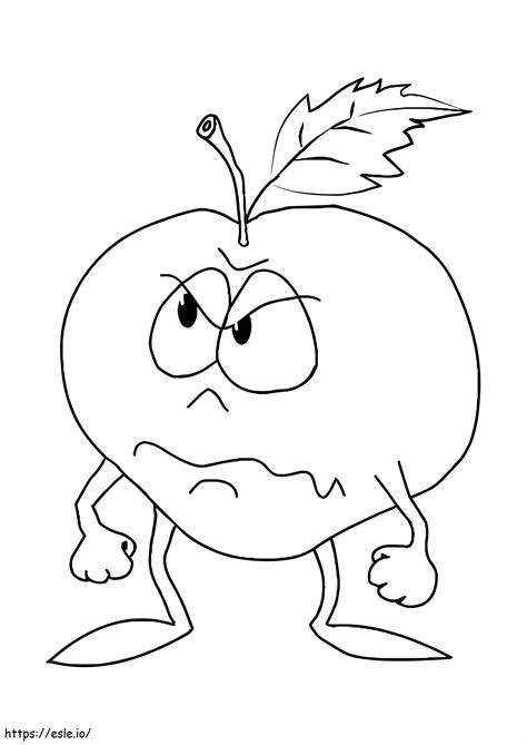 Angry Fruits Coloring Page