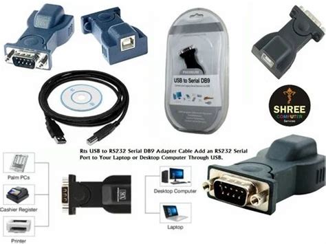 USB To Rs232 Serial Db9 Adaptor Cable At 750 Piece Serial Cable In