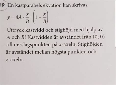 Kastparabel Fysikfysik 2 Pluggakuten