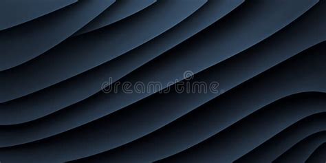 Abstract Dark Blue Wave Pattern Elegant Curving Layers Background Texture Design Stock