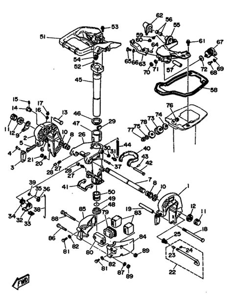 Bracket для Yamaha 30, год: 1992. OEM запчасти - Мегазип (регион продаж ...
