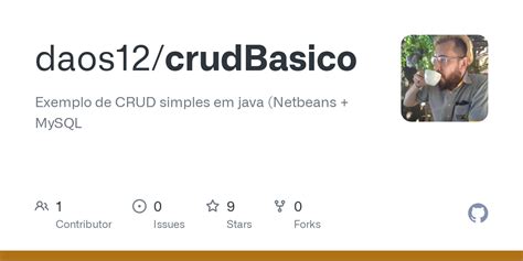 GitHub Daos12 CrudBasico Exemplo De CRUD Simples Em Java Netbeans