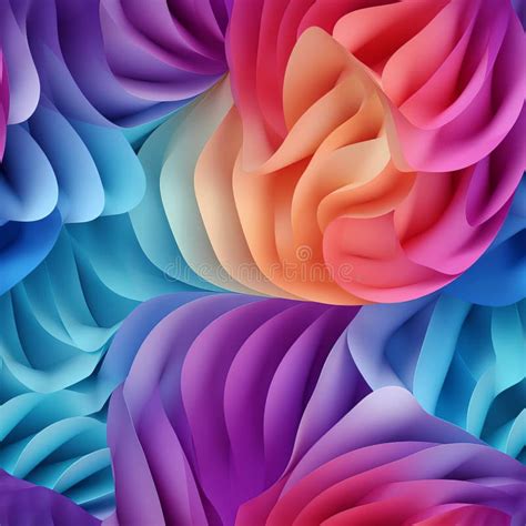 mesmerizing 3d seamless circular floral pattern design inspiration stock illustration