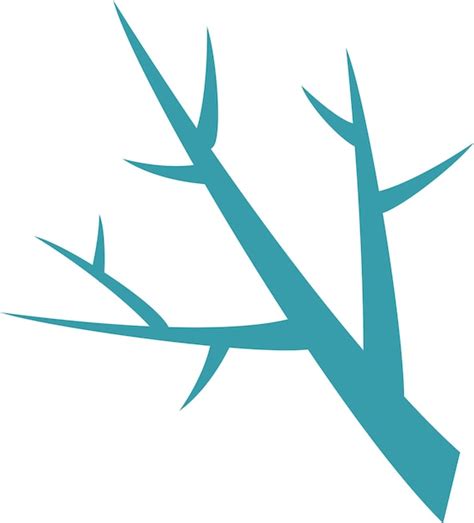 Premium Vector Decorative Stylized Tree Branch Without Leaves