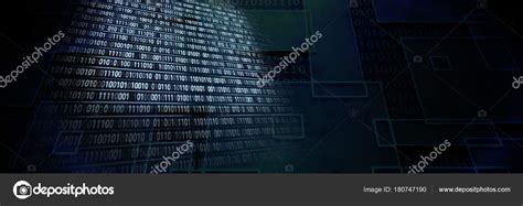Digital Composite Code Binary Interface Dark Background Stock Photo By