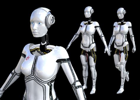 女性带关节模型（带金属材质贴图）模型 女人模型库 Blender Blend 模型下载 Cg模型网