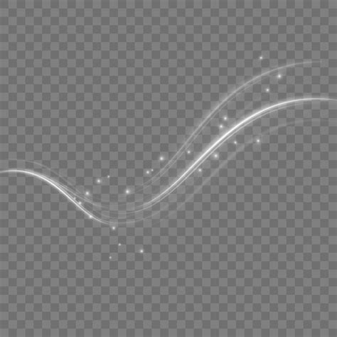 光る白い線のスピードのpng光る効果抽象的な動線 プレミアムベクター