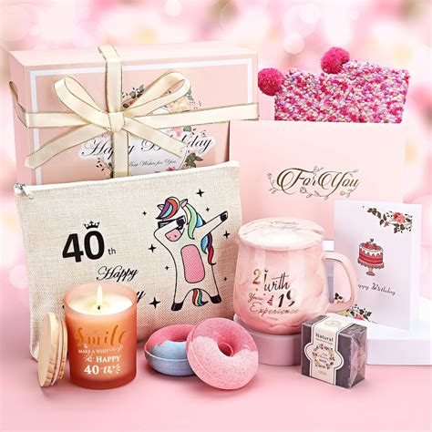 40 歲 女性生日禮物 個性化放鬆 Spa 禮盒籃子 送給姐妹 女朋友 妻子 最好的朋友 奶奶 媽媽 女兒的禮物 送給