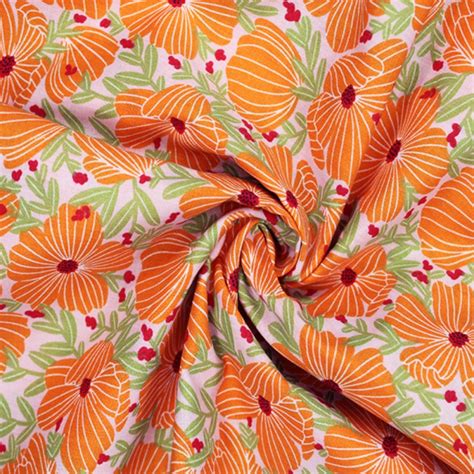 Polycotton Fabric Morris Floral Flowers