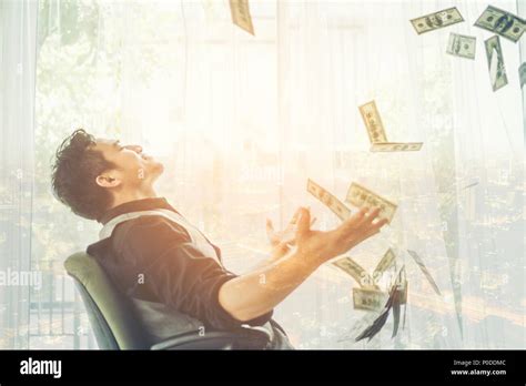 Business Man Rich Millionaire Billionaire With Many Banknote