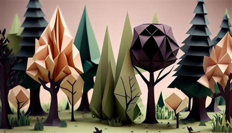 Free Photo A Collection Of Trees In A Forest Generated By AI