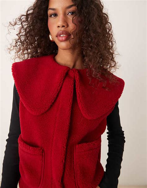 Asos Design Veste Oversize Sans Manches En Imitation Peau De Mouton