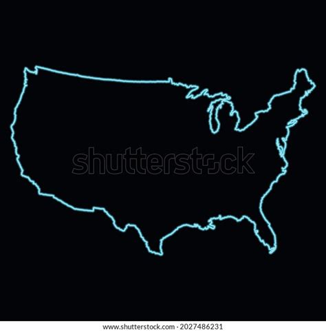 United States America Usa Vector Map Stock Vector Royalty Free