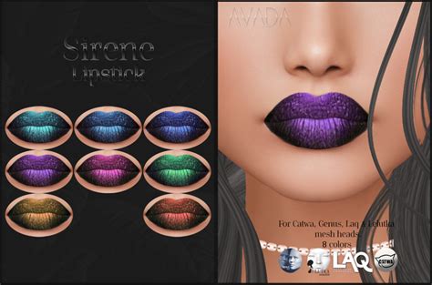 Second Life Marketplace Avada~ Sirene Lipstick Demo