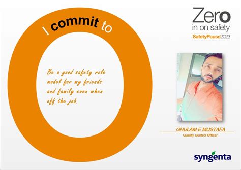 Ghulam E Mustafa On Linkedin Safety Safetypause2023 Syngenta