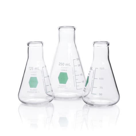 26500g 125 Kimble® Kimax® Coloware Erlenmeyer Flask Green 125 Ml New