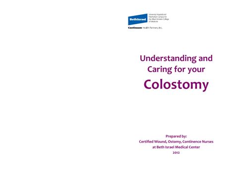Solution Colostomy Booklet Studypool