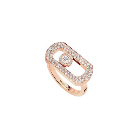 Achat Bague Messika So Move en or rose pavée de diamants