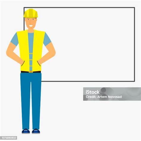 Pembangun Gambar Di Latar Belakang Papan Ilustrasi Datar Terisolasi Di