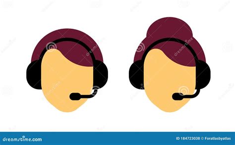Icon Of The Dispatcher Call Center Worker Avatar Stock Vector