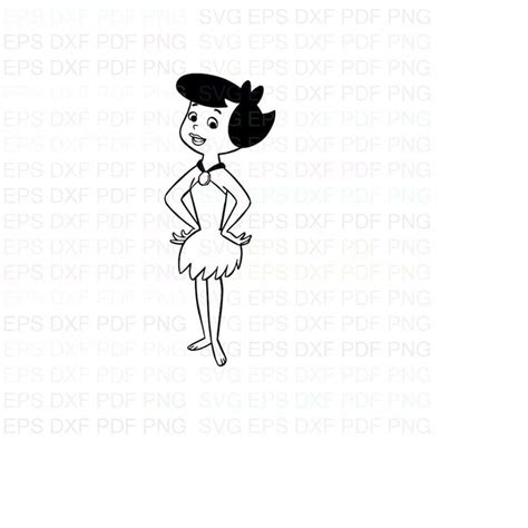 Betty Rubble The Flintstones Outline Svg Dxf Eps Pdf Png Cr Inspire
