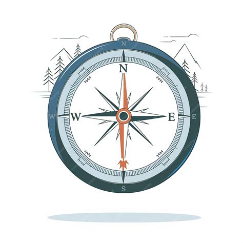 A Compass A Navigational Tool Used To Determine Direction Premium Ai