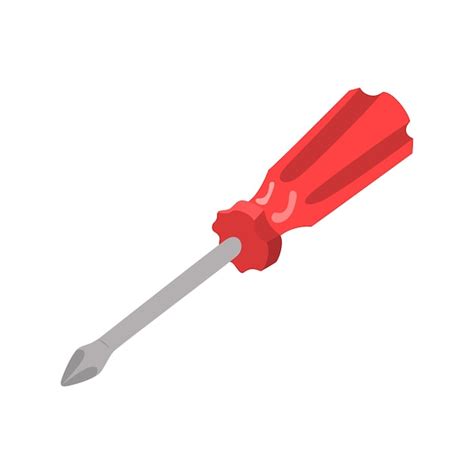 Projeto De Ilustração Vetorial De Chave De Fenda De Cor Vermelha