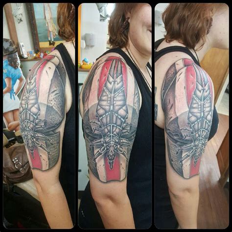 Mass Effect Tattoo All Finished Up My Amazing Reaper Seems To Have