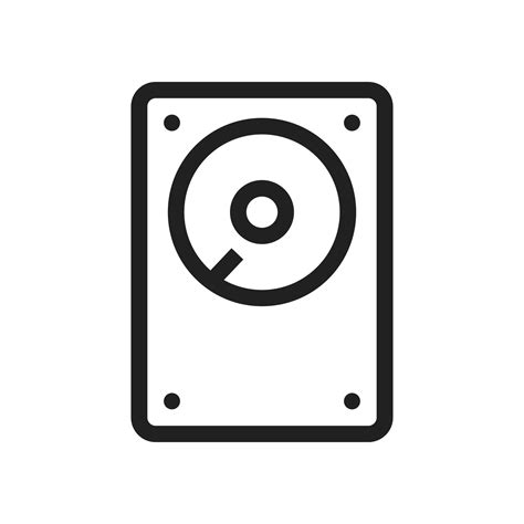 Hard Disk Line Icon Vector Art At Vecteezy