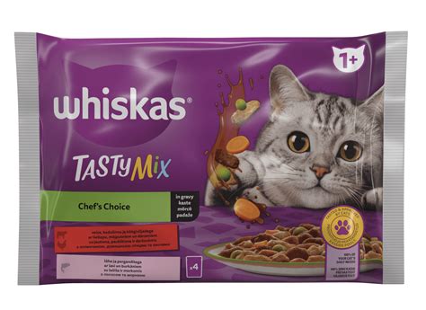 Whiskas Tasty Mix Chef's Choice ėdalas padaže, 4x85g