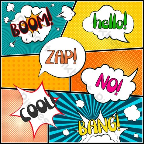 Speech Bubble Comic Style Colorful Sns Ai Free Download Pikbest