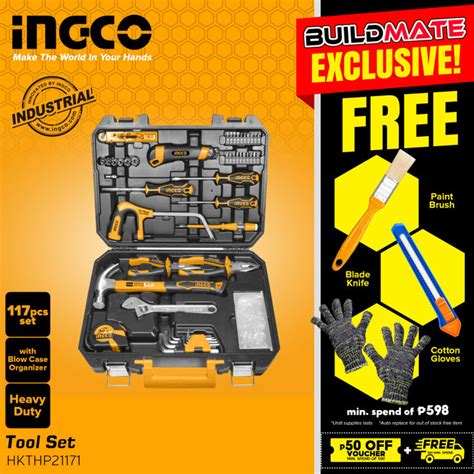 Ingco 117pcs Tool Set Hkthp21171 Buildmate• Iht Lazada Ph